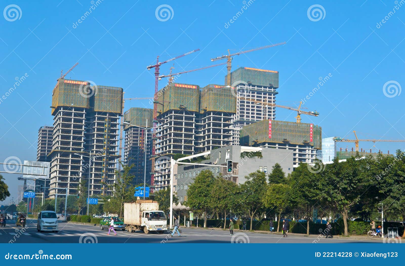Chinese construction editorial stock photo. Image of wihte - 22214228