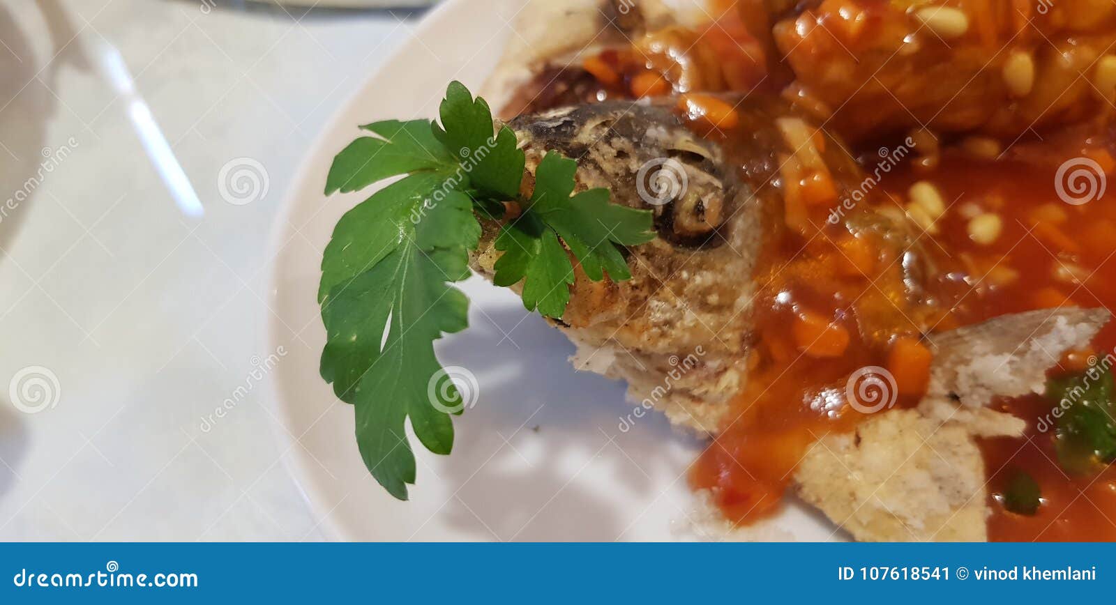 Chinese cooked Fish stock image. Image of fish, tasty - 107618541