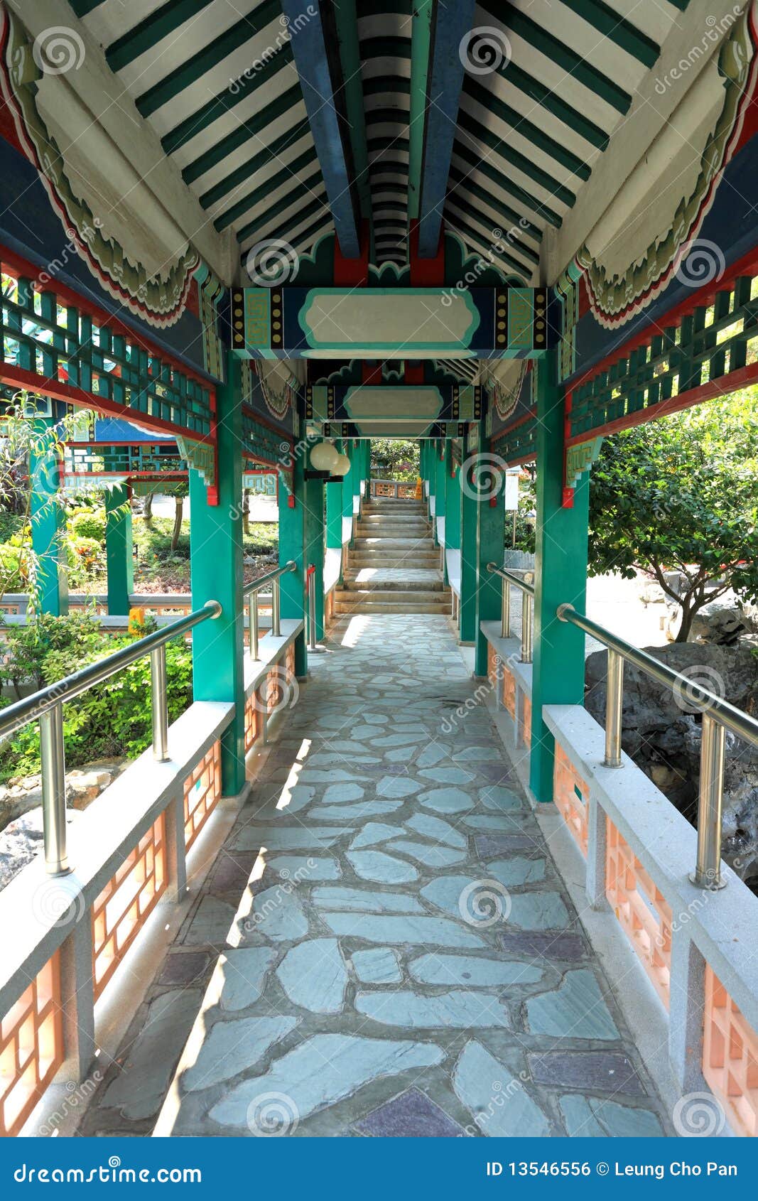 Chinese corridor stock photo. Image of paintings, interior - 13546556