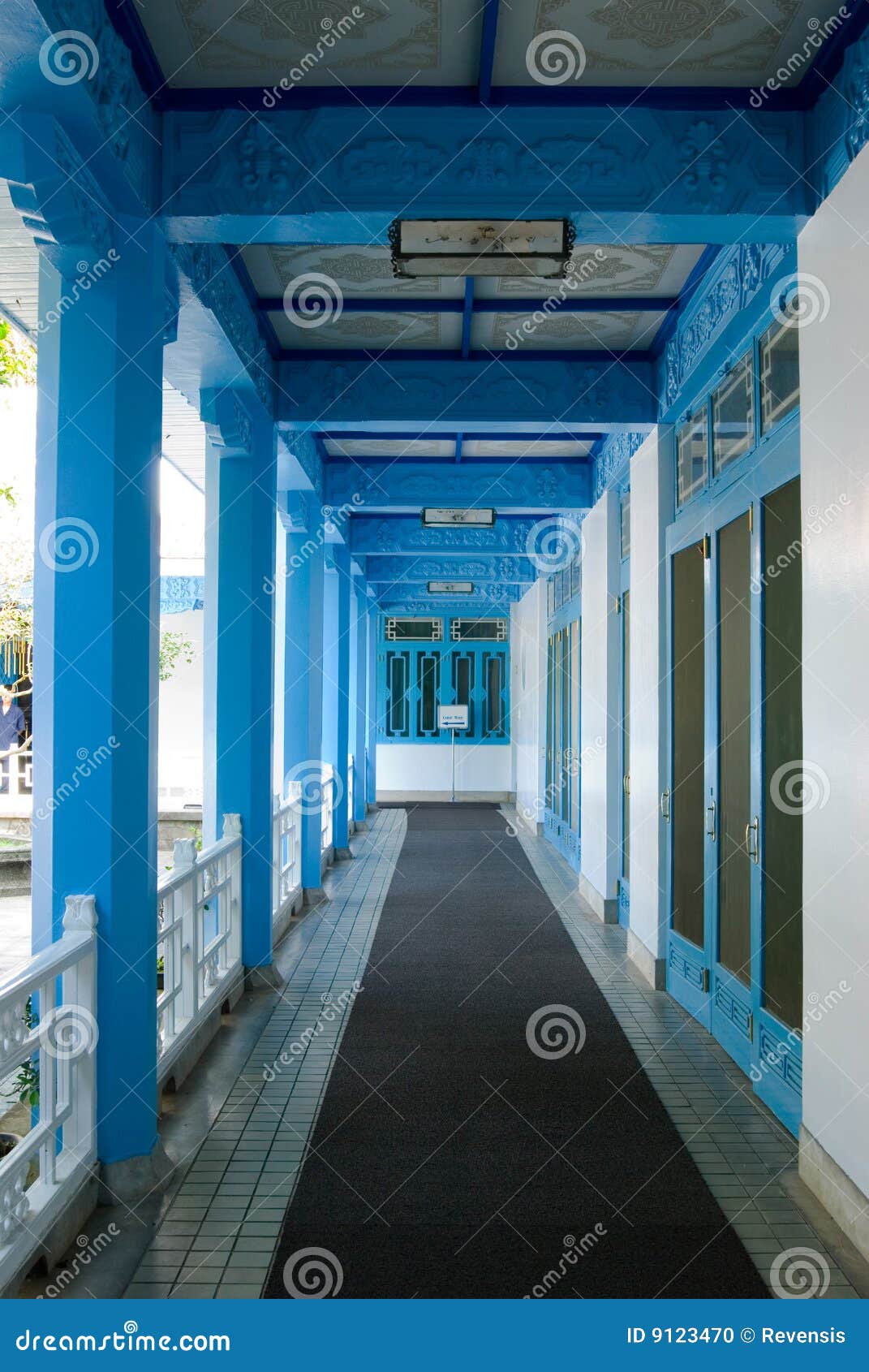 Chinese corridor stock photo. Image of china, fences, buddhism - 9123470