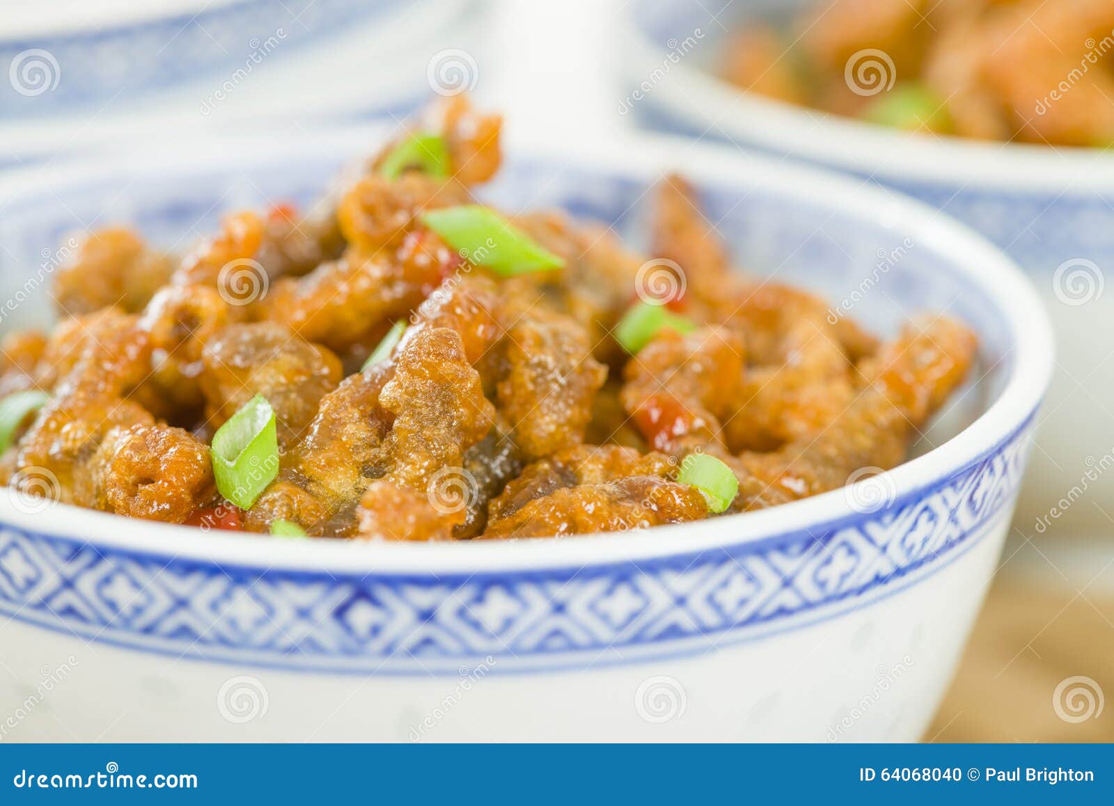 Chinese Crispy Beef stock photo. Image of food, battered - 64068040