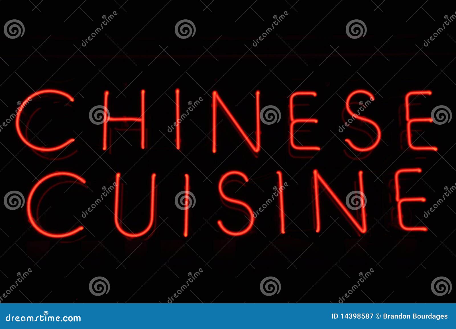 Chinese Cuisine Red Neon Sign Stock Image - Image of shop, junk: 14398587