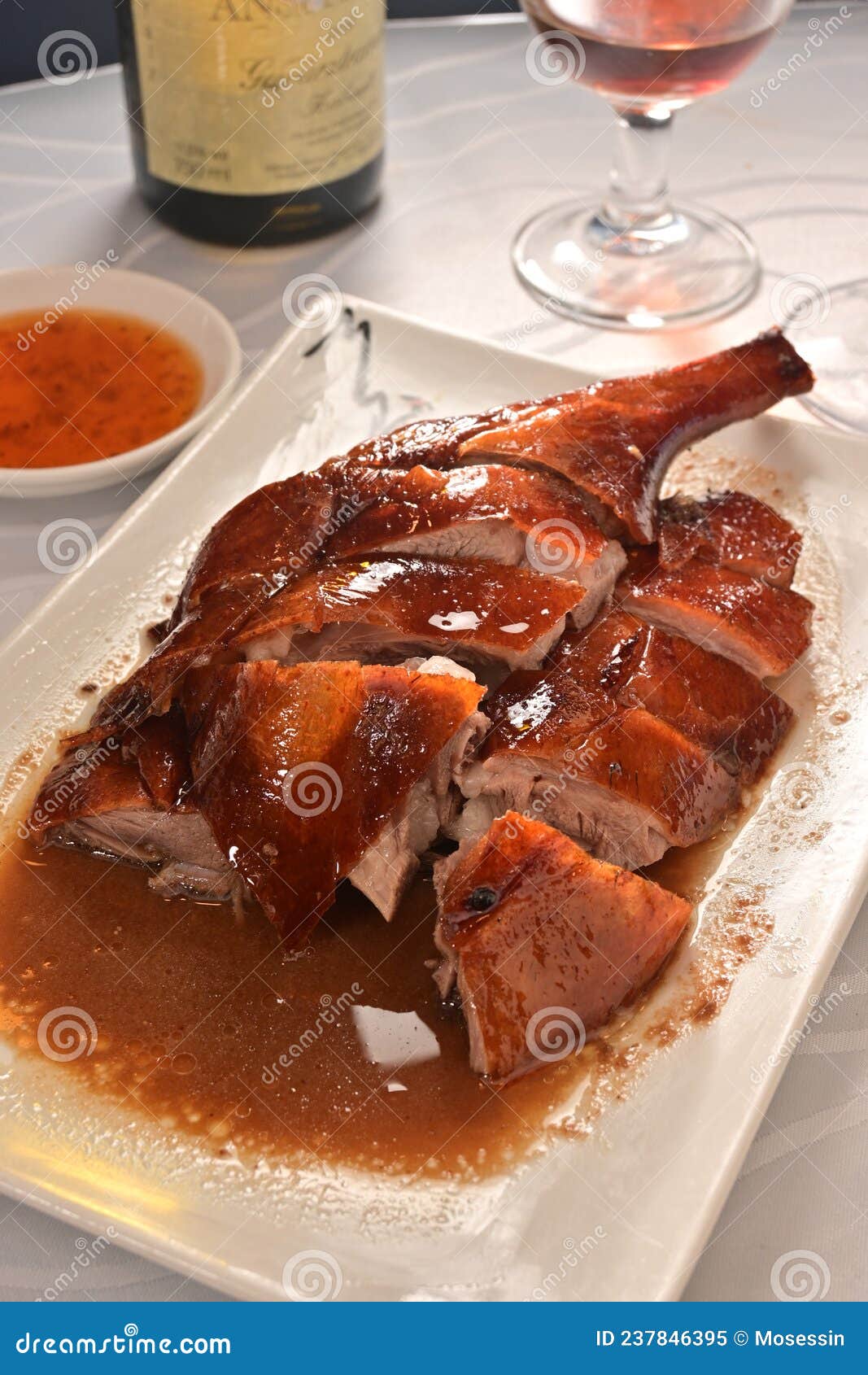 Roasted goose dish stock image. Image of wing, meal - 237846395