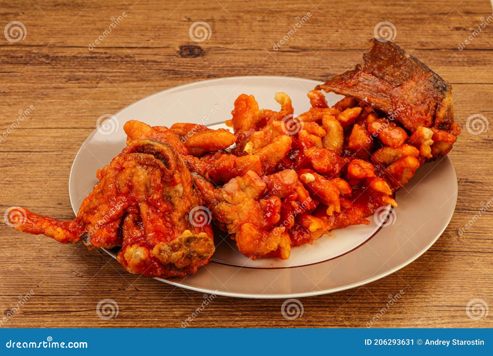 Chinese Cuisine Squirrel Fish with Sauce Stock Image - Image of plate ...