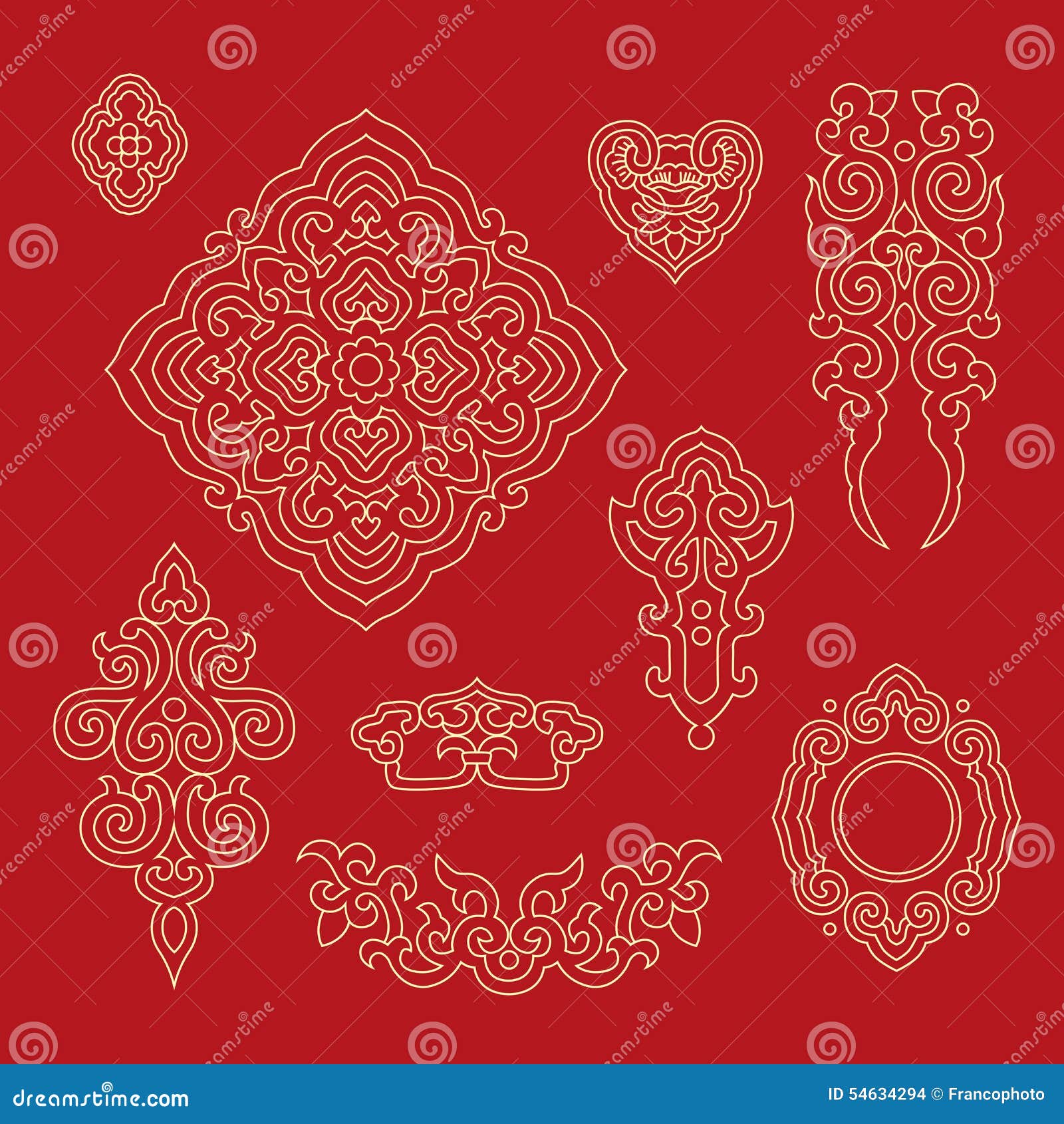Chinese Decorative Pattern 1 Stock Vector - Illustration of traditional ...