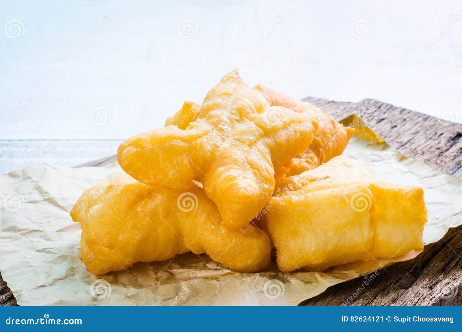 Chinese Deep Fried Dough Sticks on Brown Paper Stock Image - Image of ...