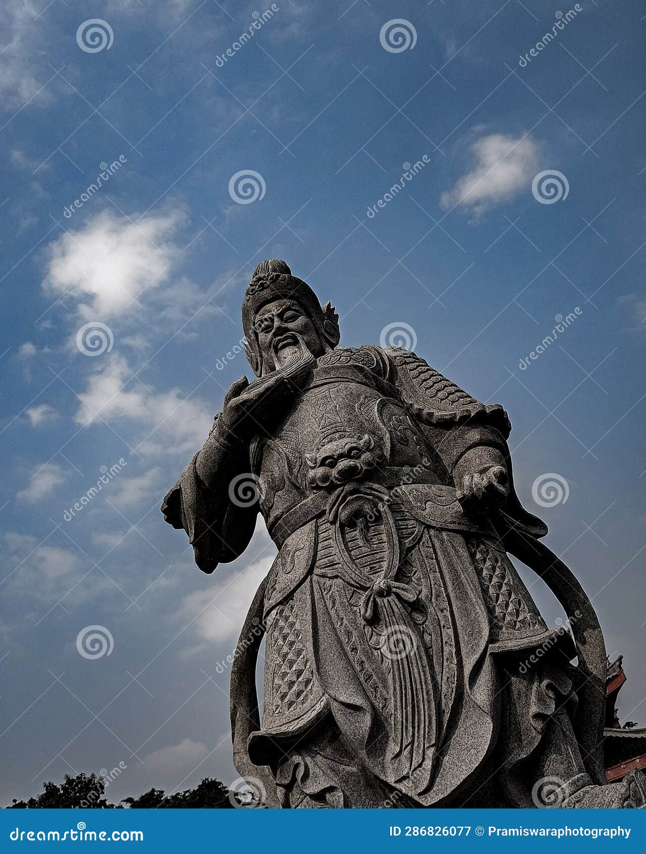 Chinese Deity Guardian of the Temple Stock Image - Image of deity ...
