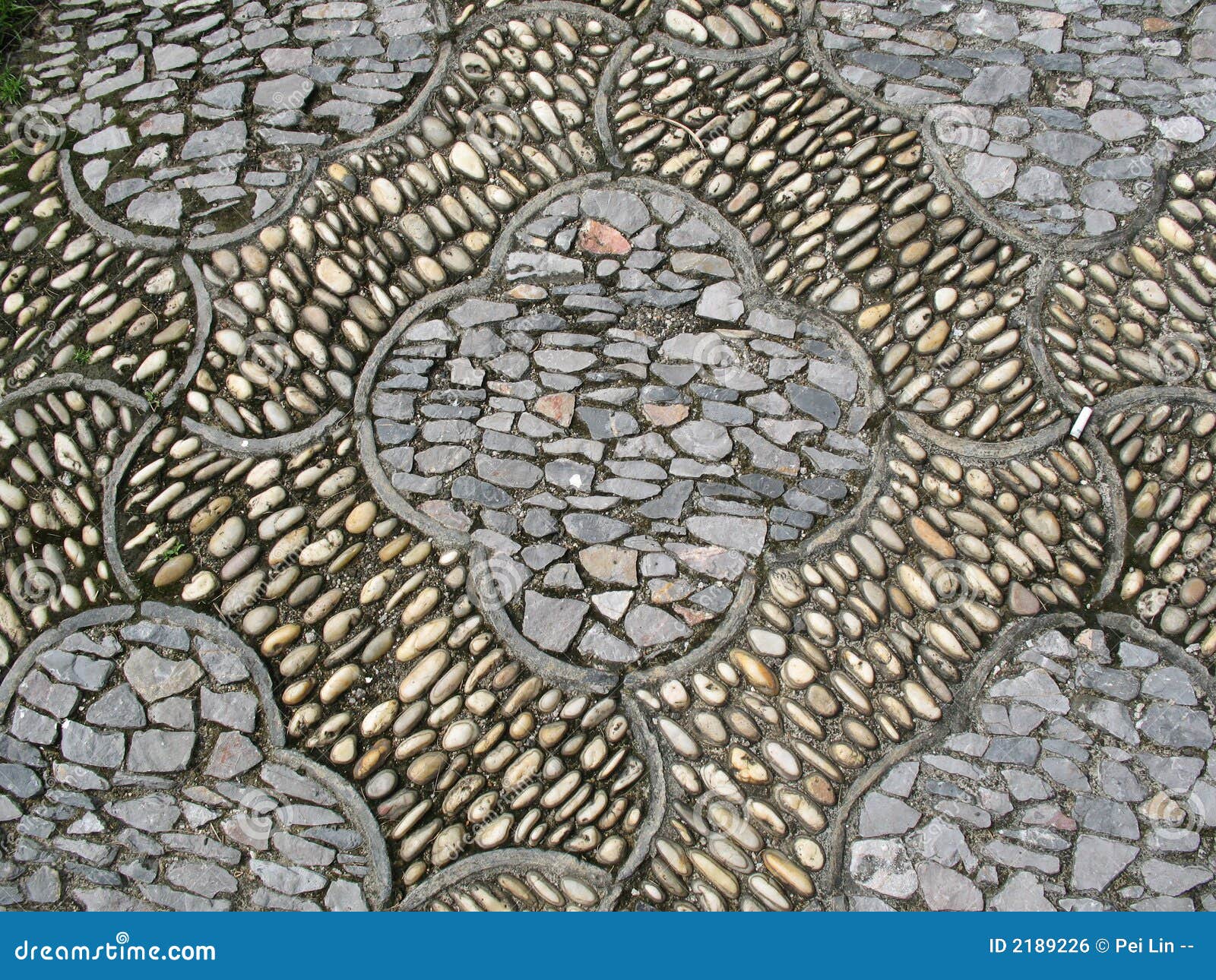 Chinese Design Stone Road Closeup Stock Photo - Image of material ...