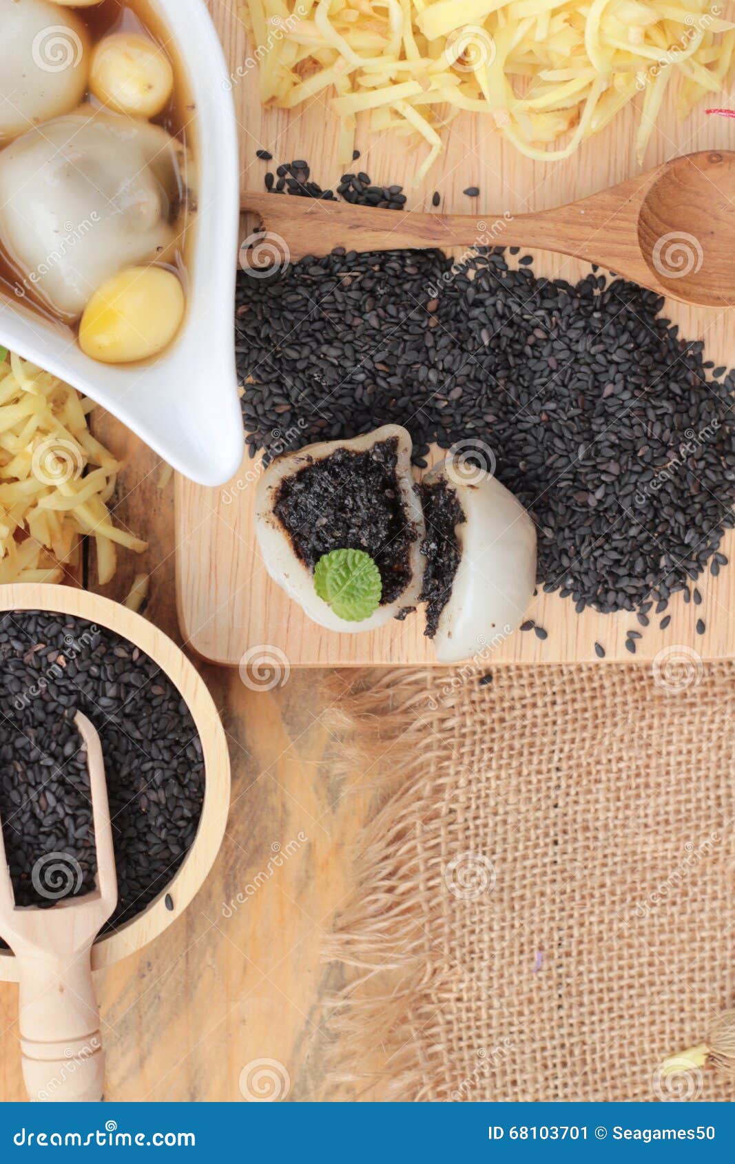 Chinese Dessert ,glutinous Rice Balls in Ginger Soup. Stock Image ...