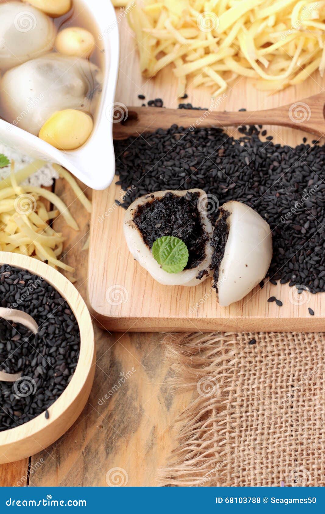 Chinese Dessert ,glutinous Rice Balls in Ginger Soup. Stock Photo ...