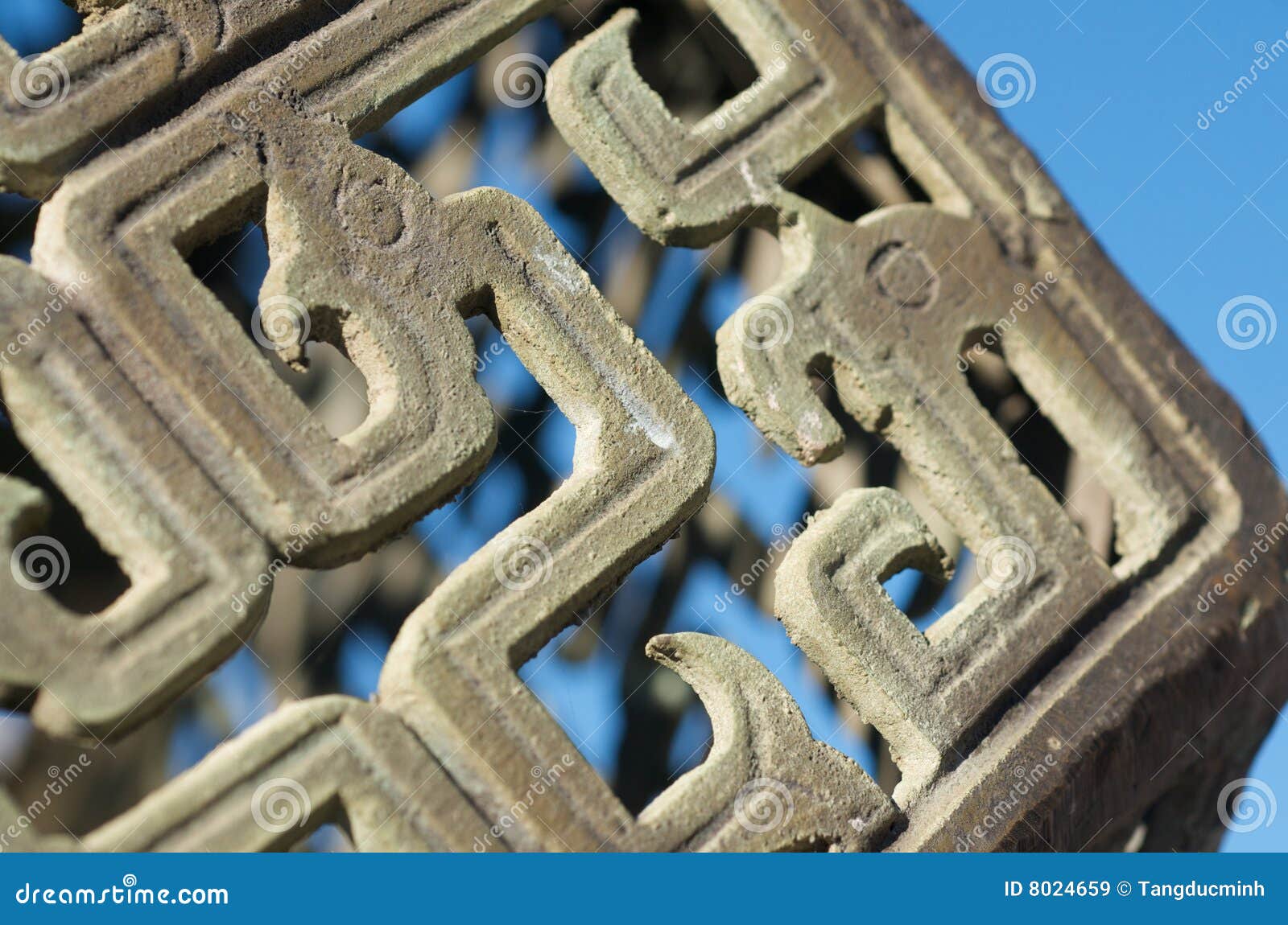 Chinese Detail Pattern Structure Stock Image - Image of blue, center ...