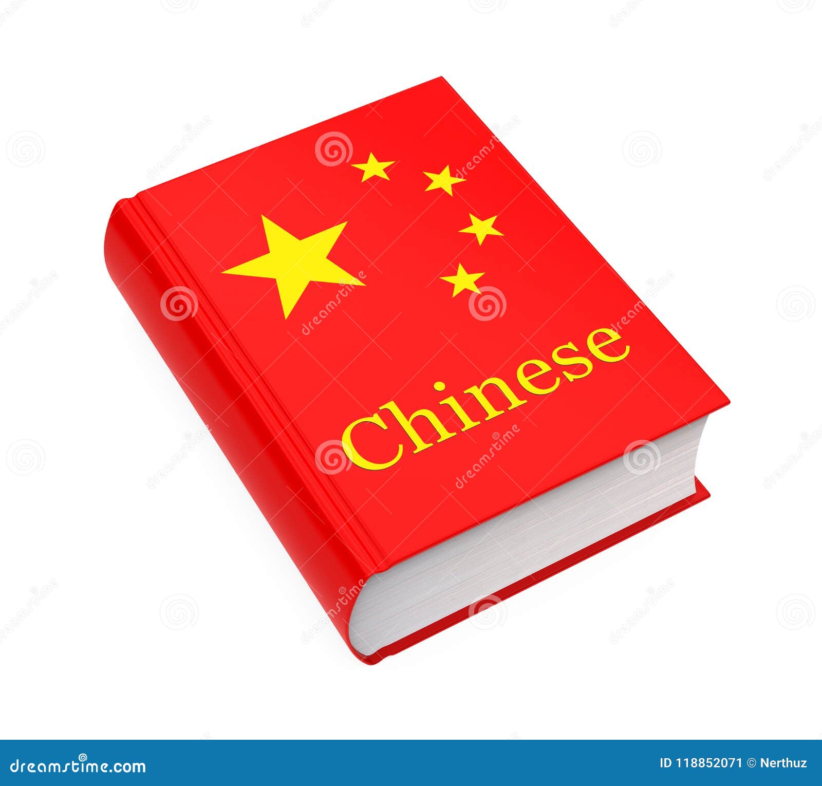 Chinese Dictionary Book Isolated Stock Illustration - Illustration of ...