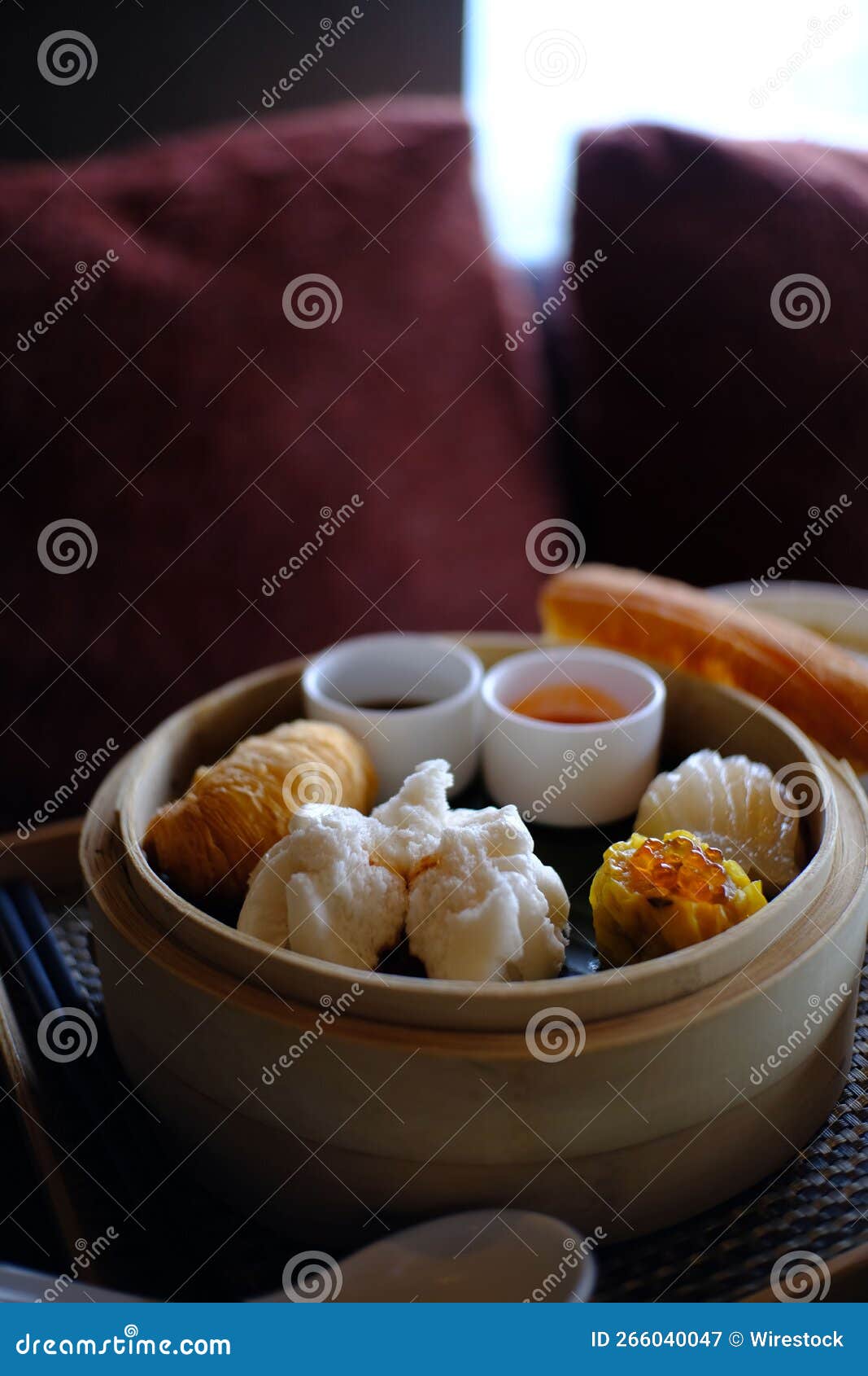 Chinese Dim Sum on a bowl stock image. Image of meal - 266040047