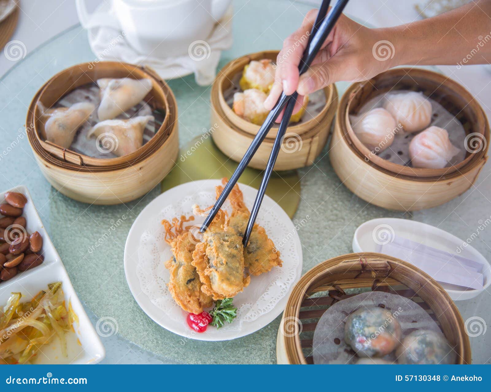 Chinese Dim sum stock photo. Image of meal, pork, snack - 57130348