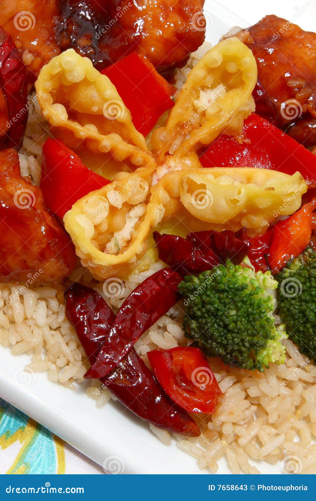 Chinese Dinner stock image. Image of setting, plate, food - 7658643