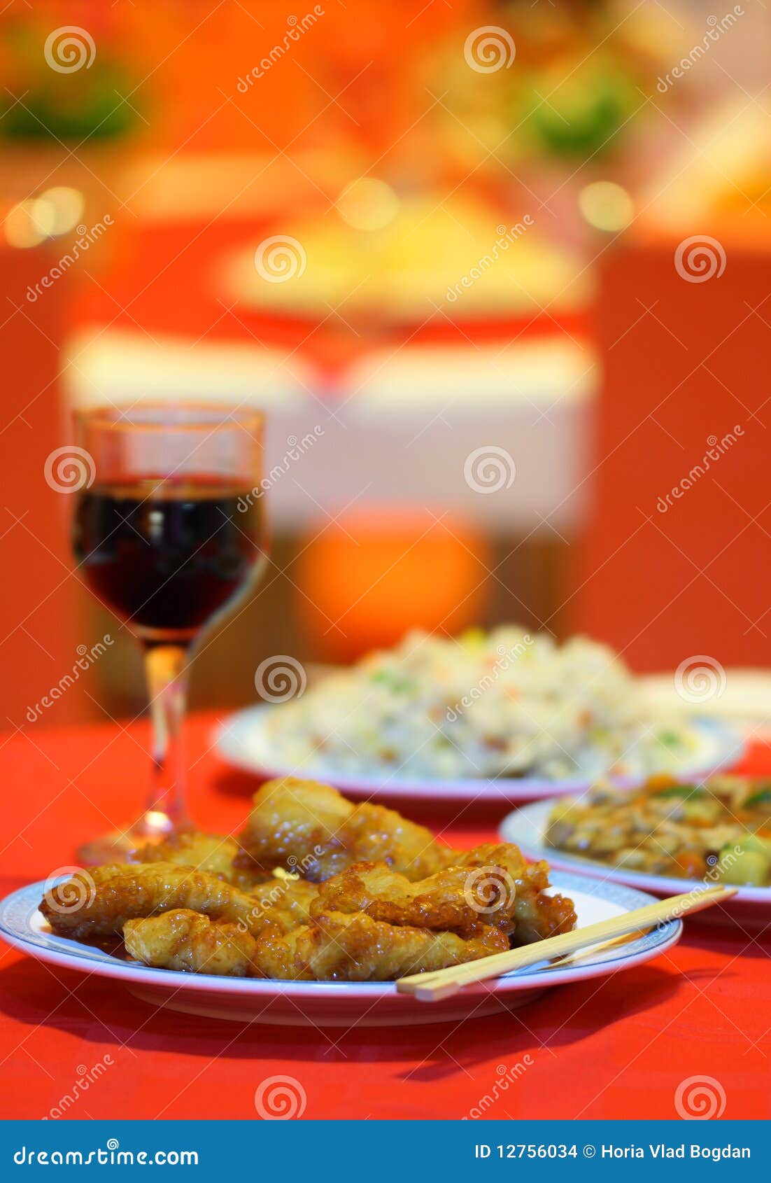 Chinese Dinner at the Restaurant Stock Photo - Image of aroma, chop ...