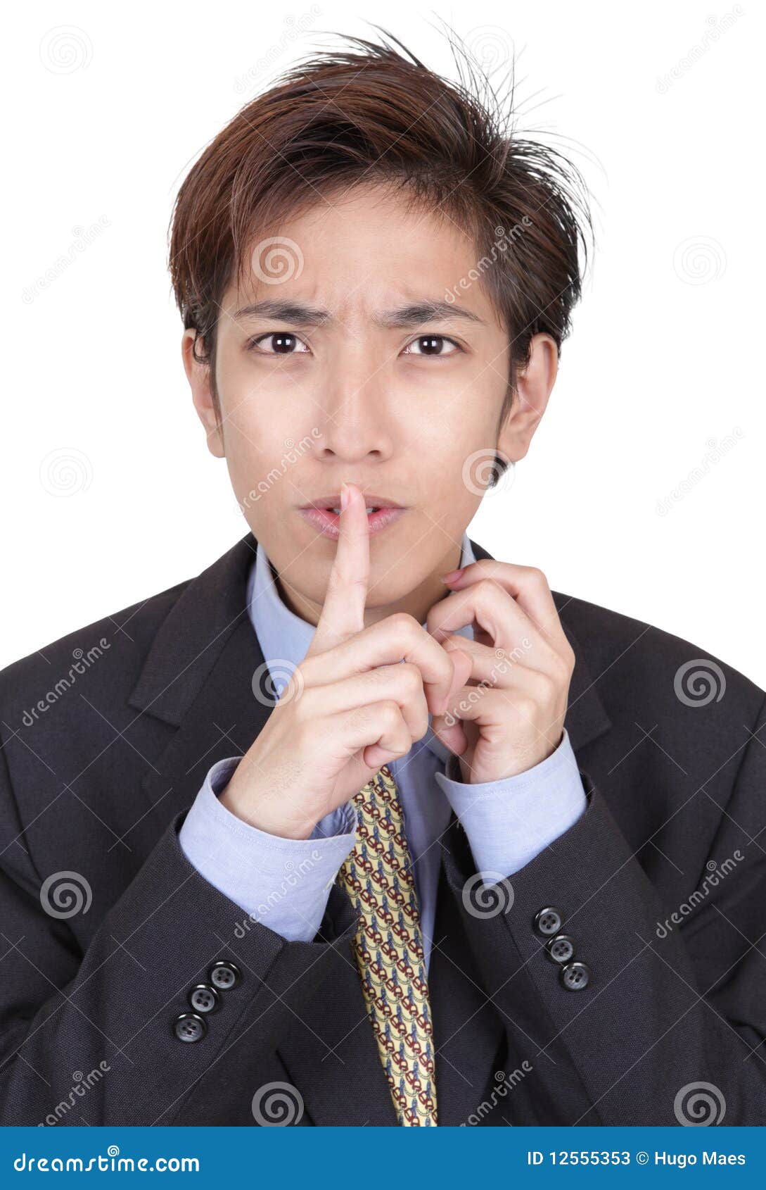 Chinese Discretion Portrait Stock Image - Image of closeup, deal: 12555353