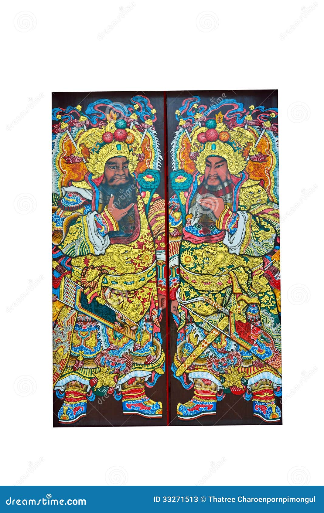 Chinese door god stock image. Image of lucky, mystery - 33271513