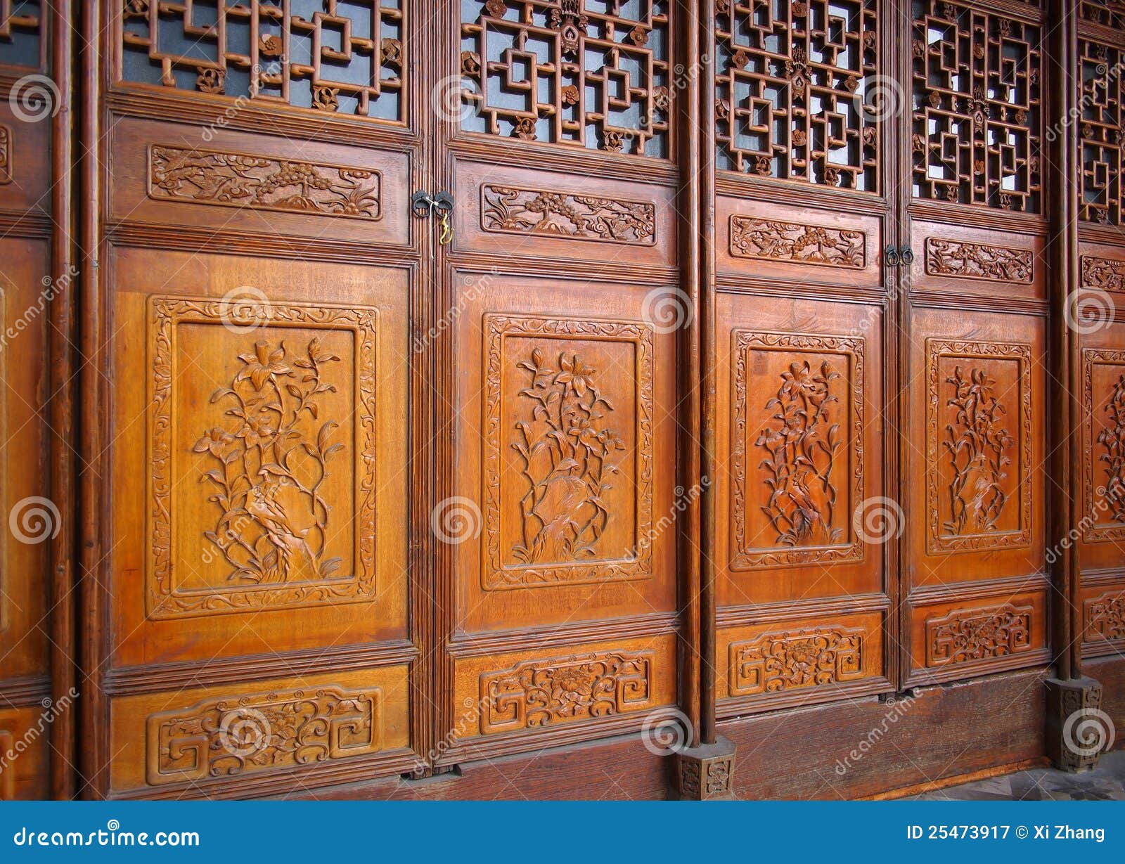 Chinese Doors stock image. Image of building, korea, construction ...