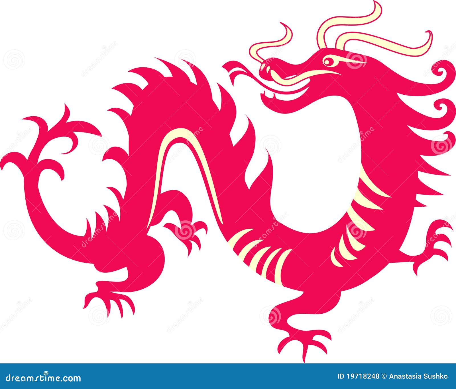 Chinese draak vector illustratie. Afbeelding bestaande uit draak - 19718248