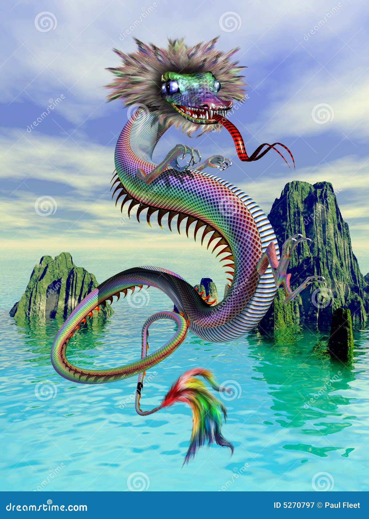 Chinese Draak stock illustratie. Illustration of mythologisch - 5270797