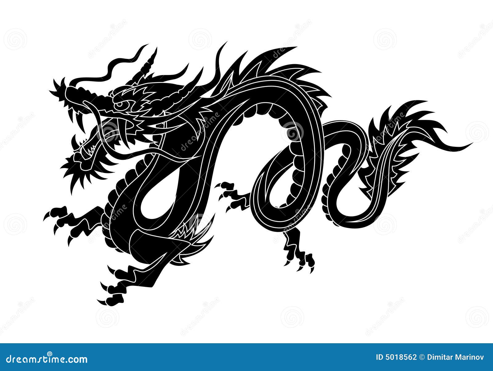 Chinese Dragon, Asian Folklore Serpent Creature. Mythical Fairytale ...