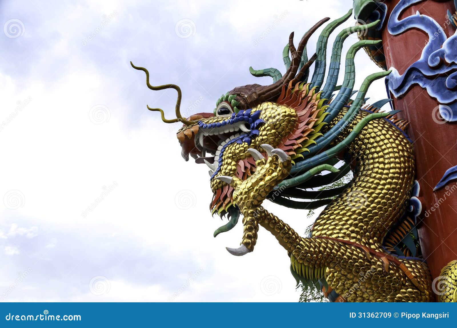 Chinese dragon stock image. Image of power, gold, east - 31362709