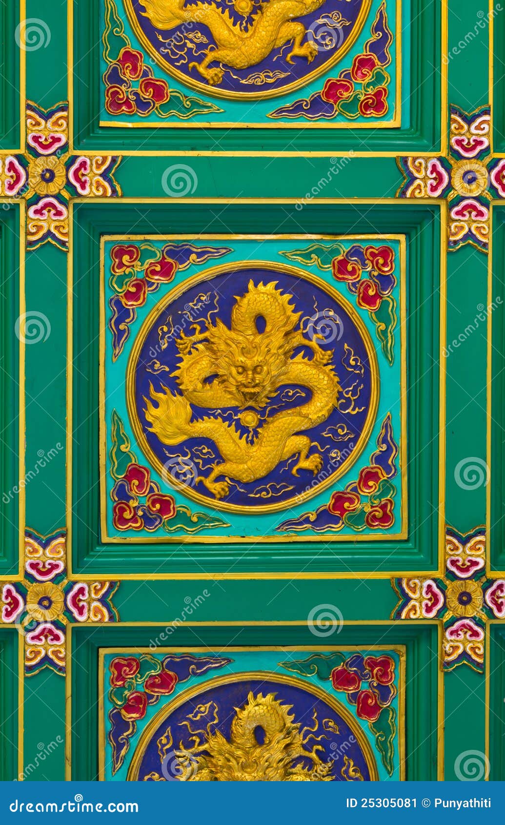Chinese dragon on ceiling stock image. Image of animal - 25305081