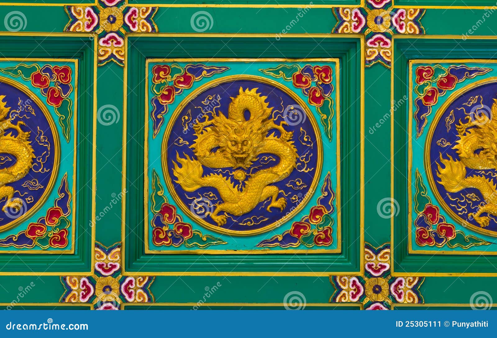 Chinese dragon on ceiling stock image. Image of history - 25305111