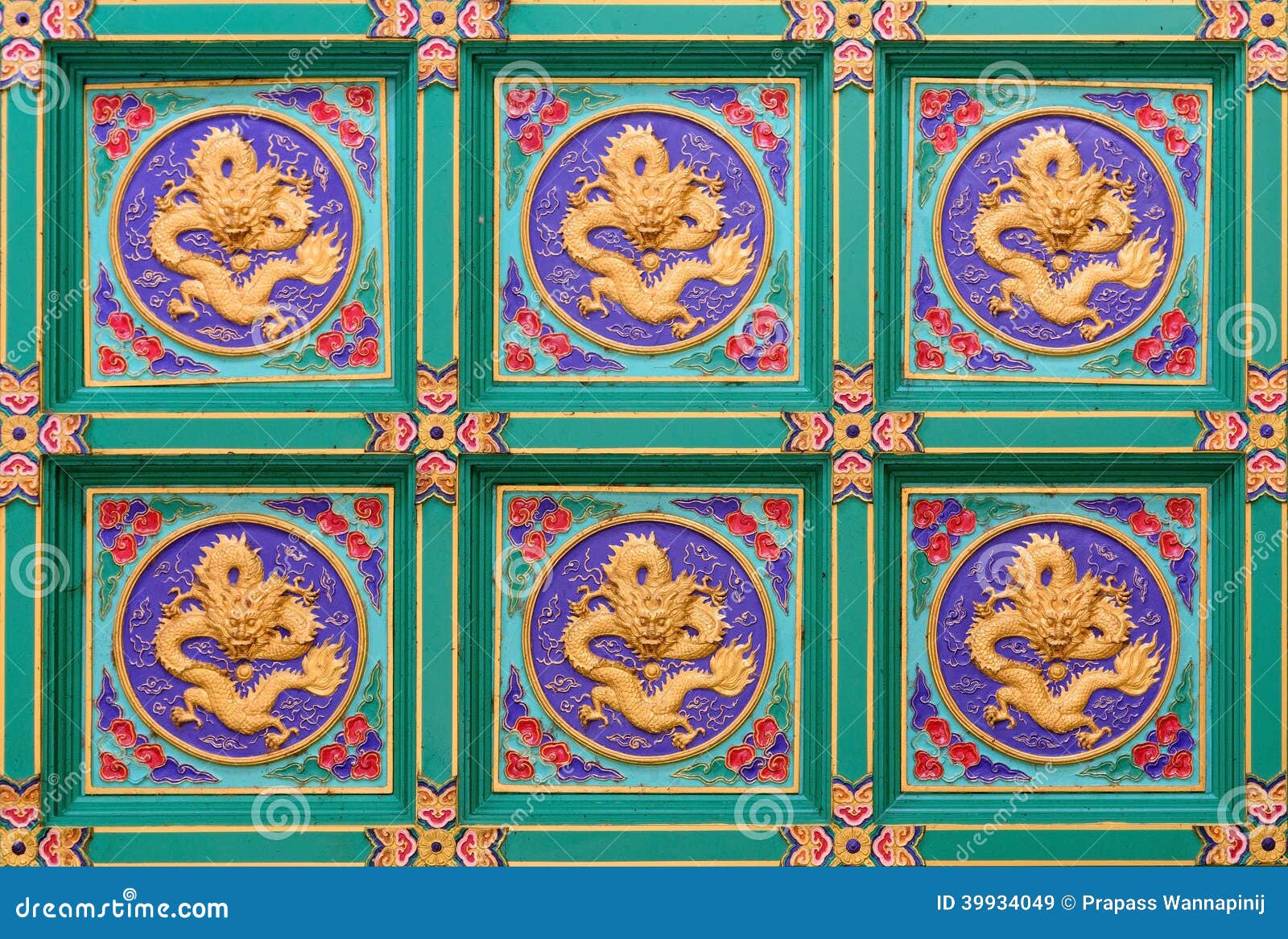 Chinese dragon ceiling stock image. Image of design, decoration - 39934049