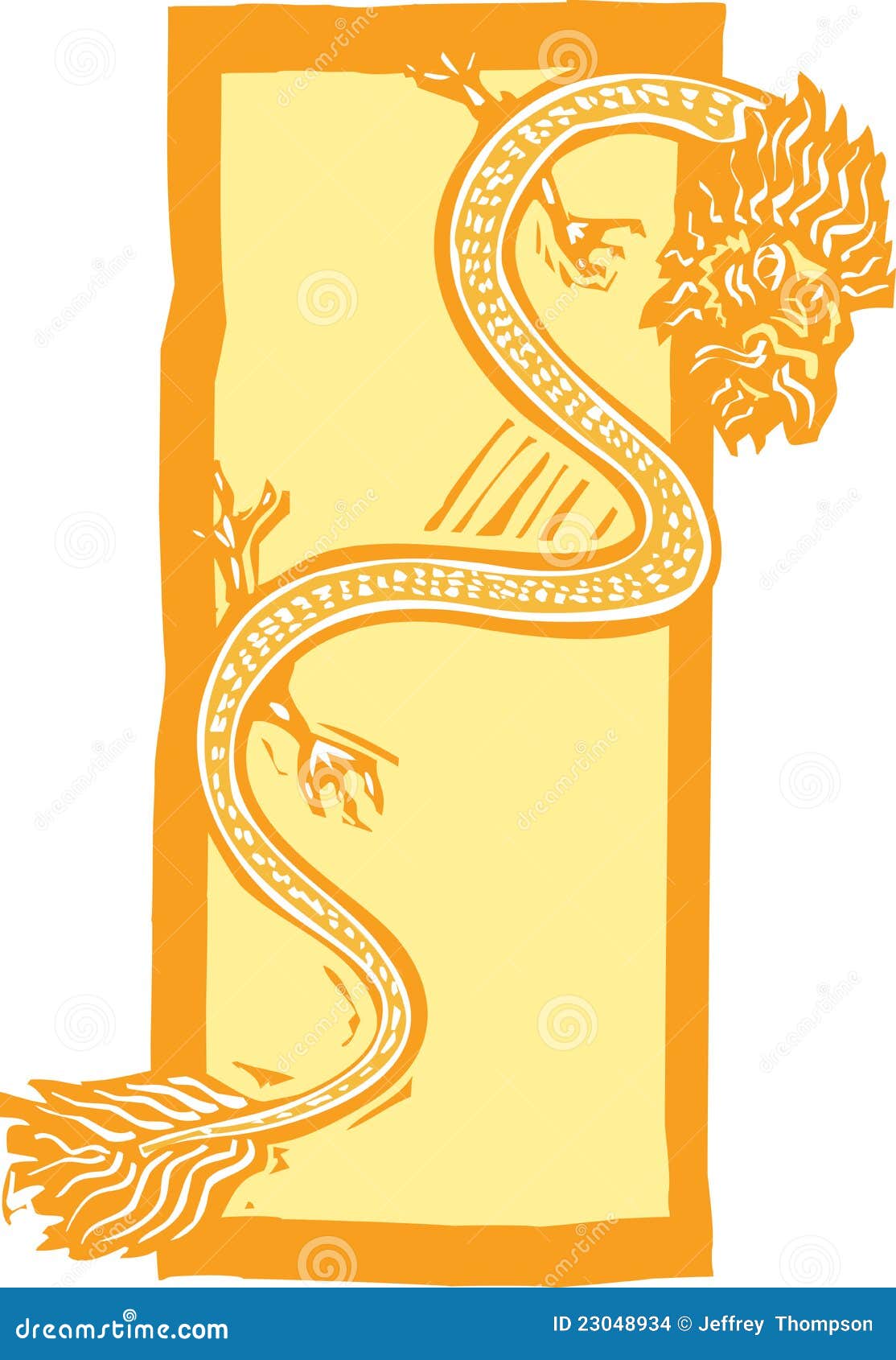 Chinese Dragon Color stock vector. Illustration of zodiac - 23048934