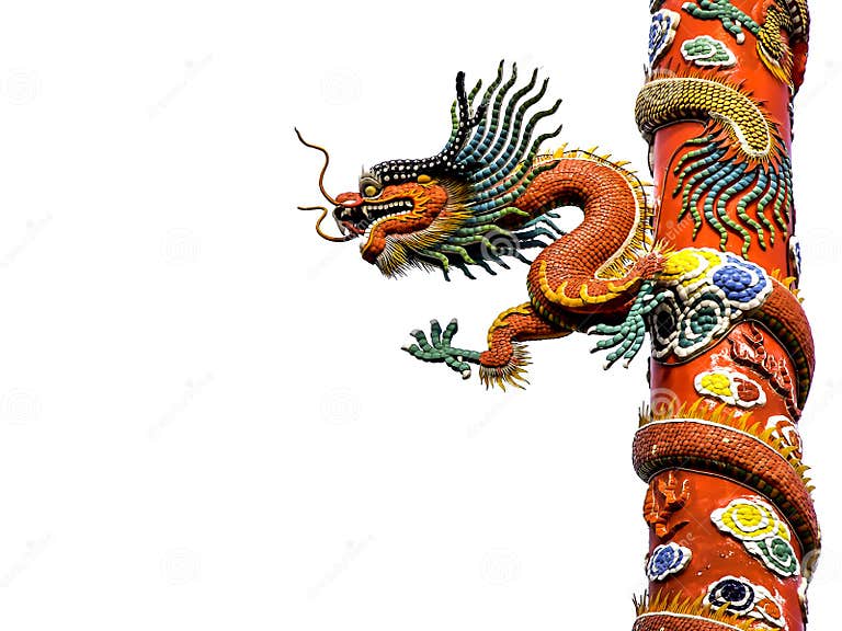 Chinese dragon column stock photo. Image of decoration - 39546842