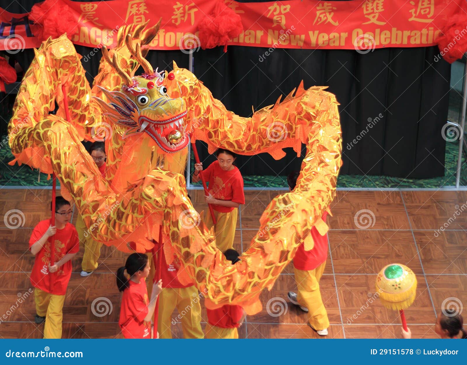 Chinese Dragon Dancing editorial stock photo. Image of colorful - 29151578