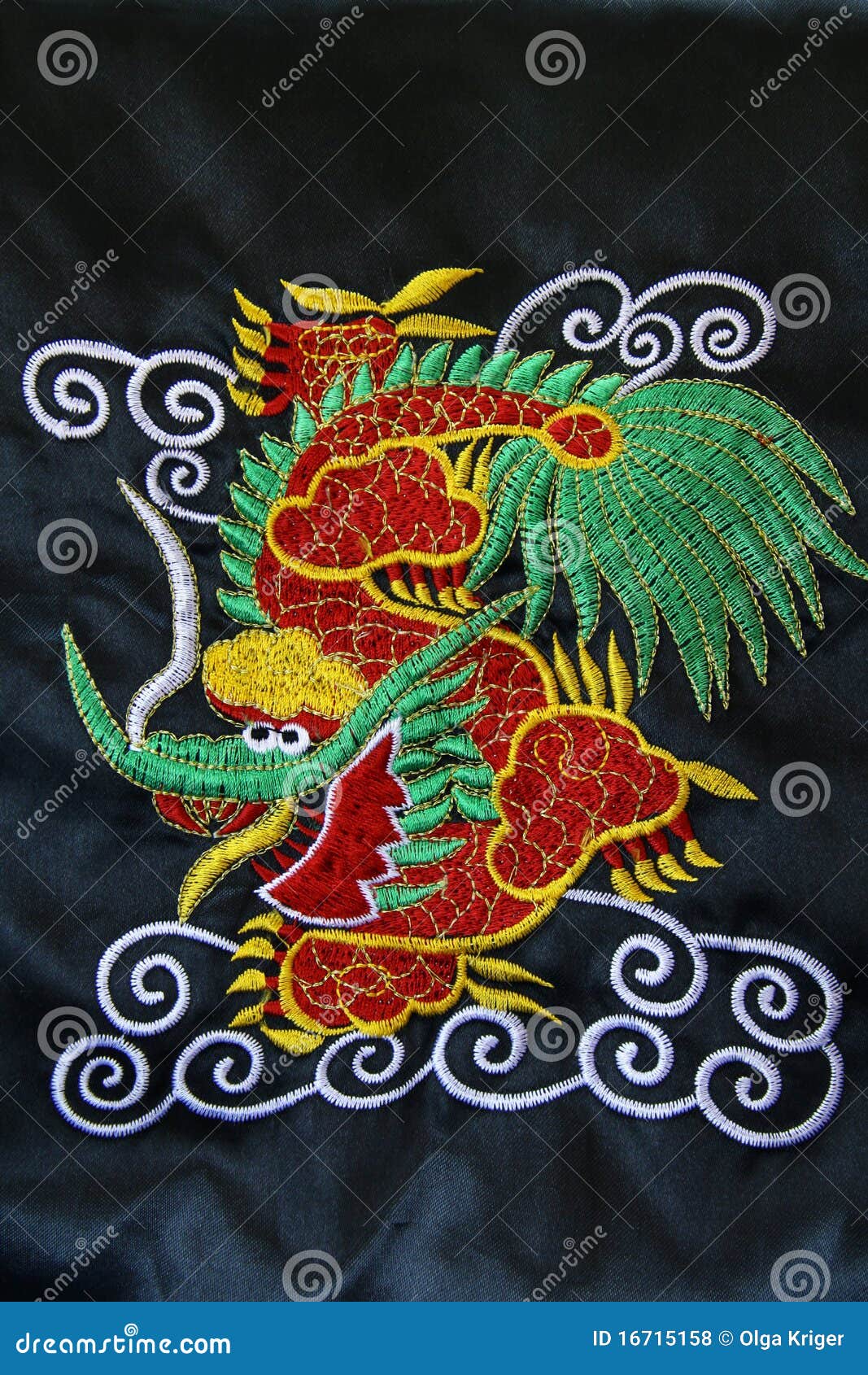 Chinese Dragon Embroidery Thread Stock Photo - Image of culture ...