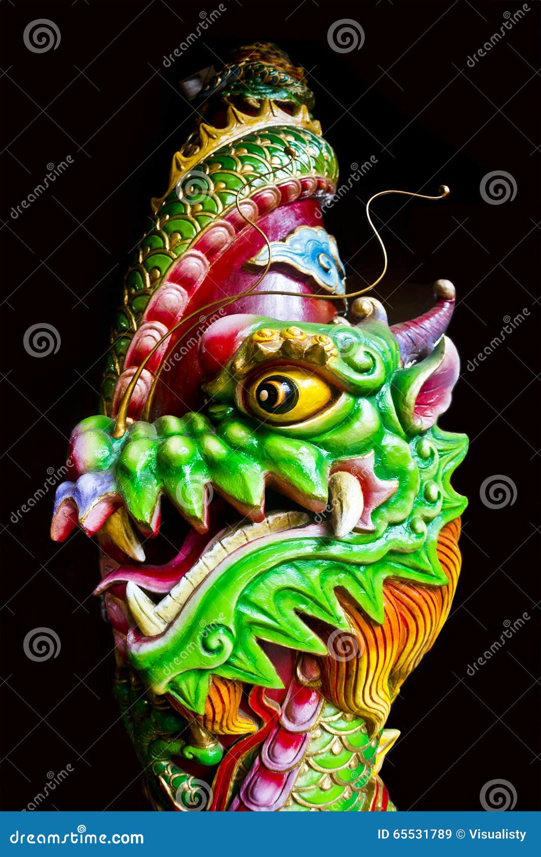 Chinese Dragon Head stock image. Image of statue, east - 65531789