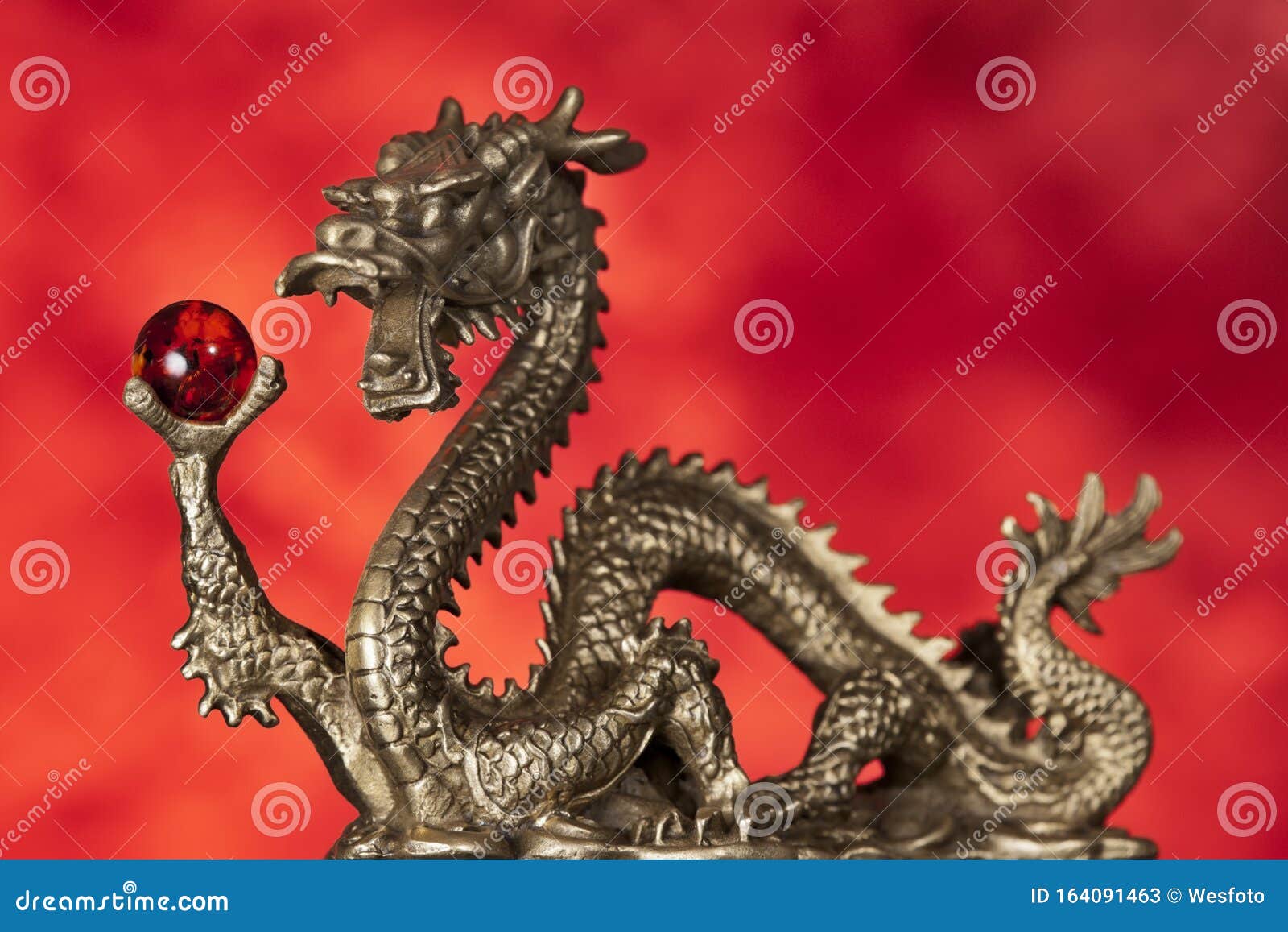 Chinese Dragon Holding A Red Sphere Stock Image | CartoonDealer.com ...