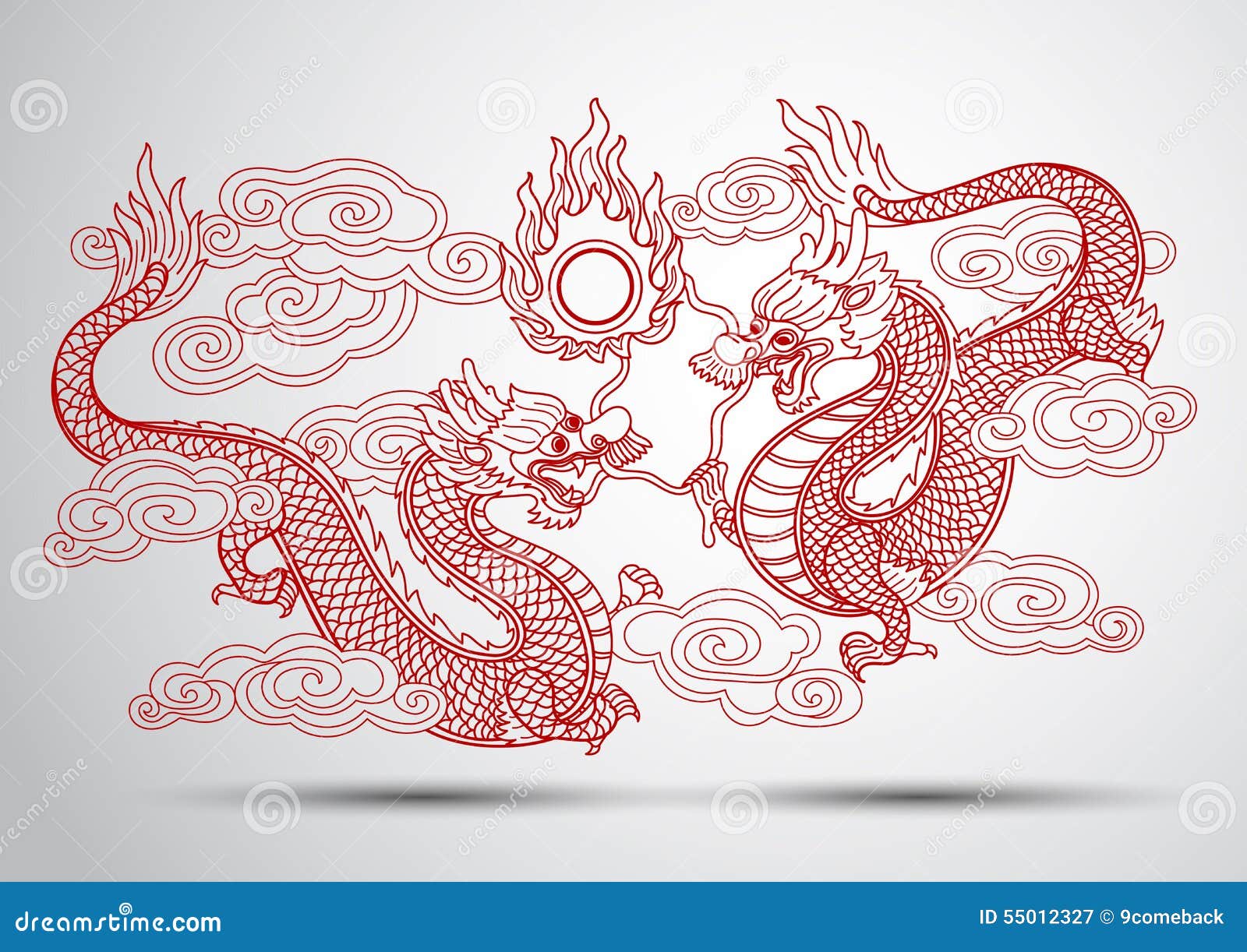 Chinese Dragon stock vector. Illustration of chinese - 55012327