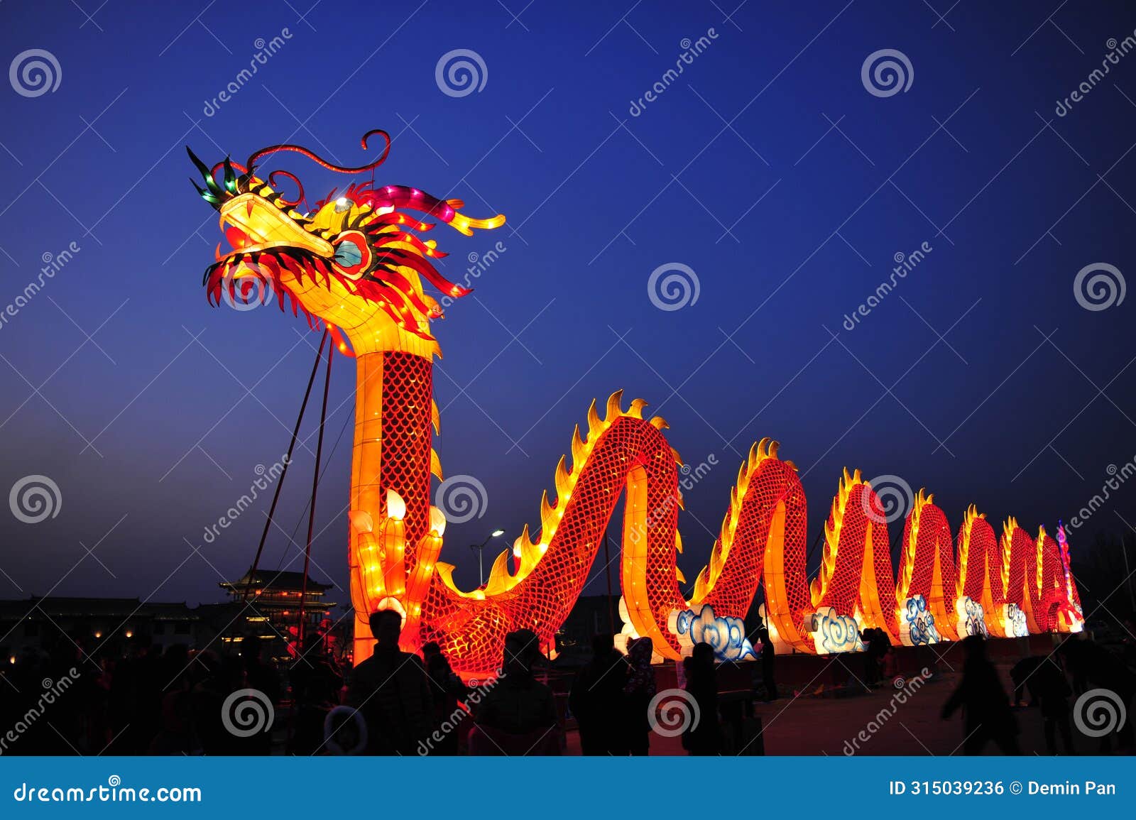 The Chinese dragon lantern stock photo. Image of golden - 315039236