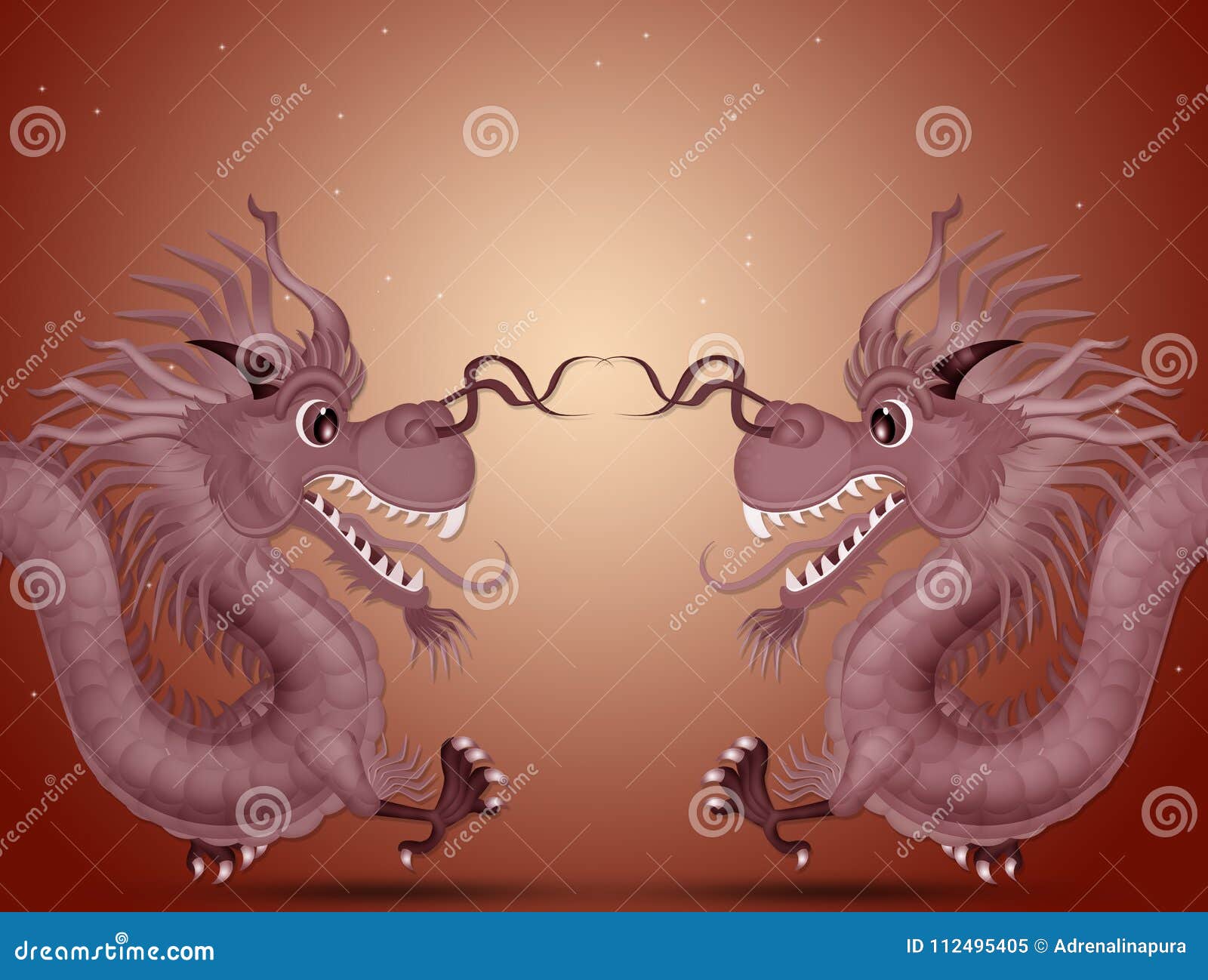 Chinese dragon mask stock illustration. Illustration of chinese - 112495405