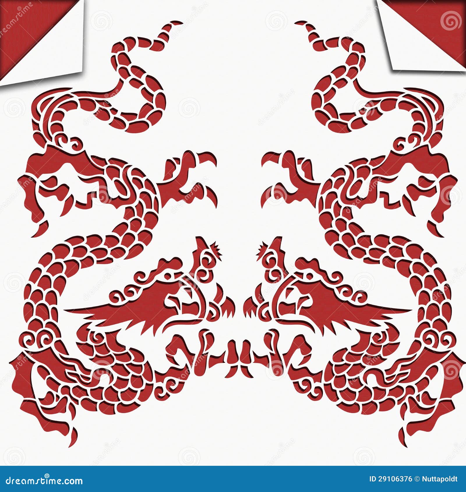 Chinese Dragon Paper Cut Art Stock Illustrations – 1,624 Chinese Dragon ...
