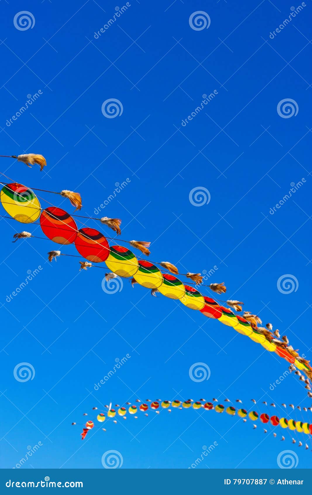 Chinese Dragon-shaped Kites Flying Stock Image - Image of blue, craft ...