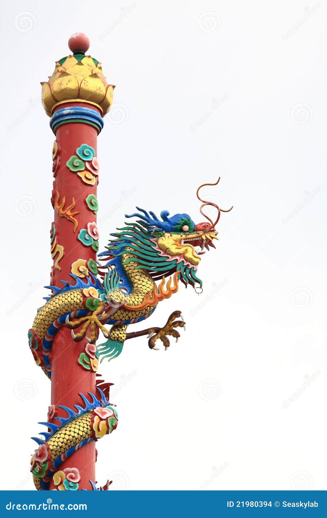 Chinese dragon statue stock photo. Image of decorative - 21980394