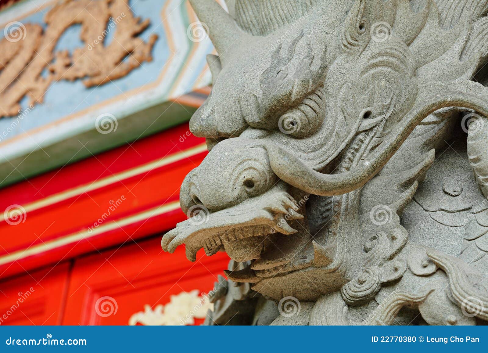 Chinese dragon statue stock photo. Image of bronze, guardian - 22770380