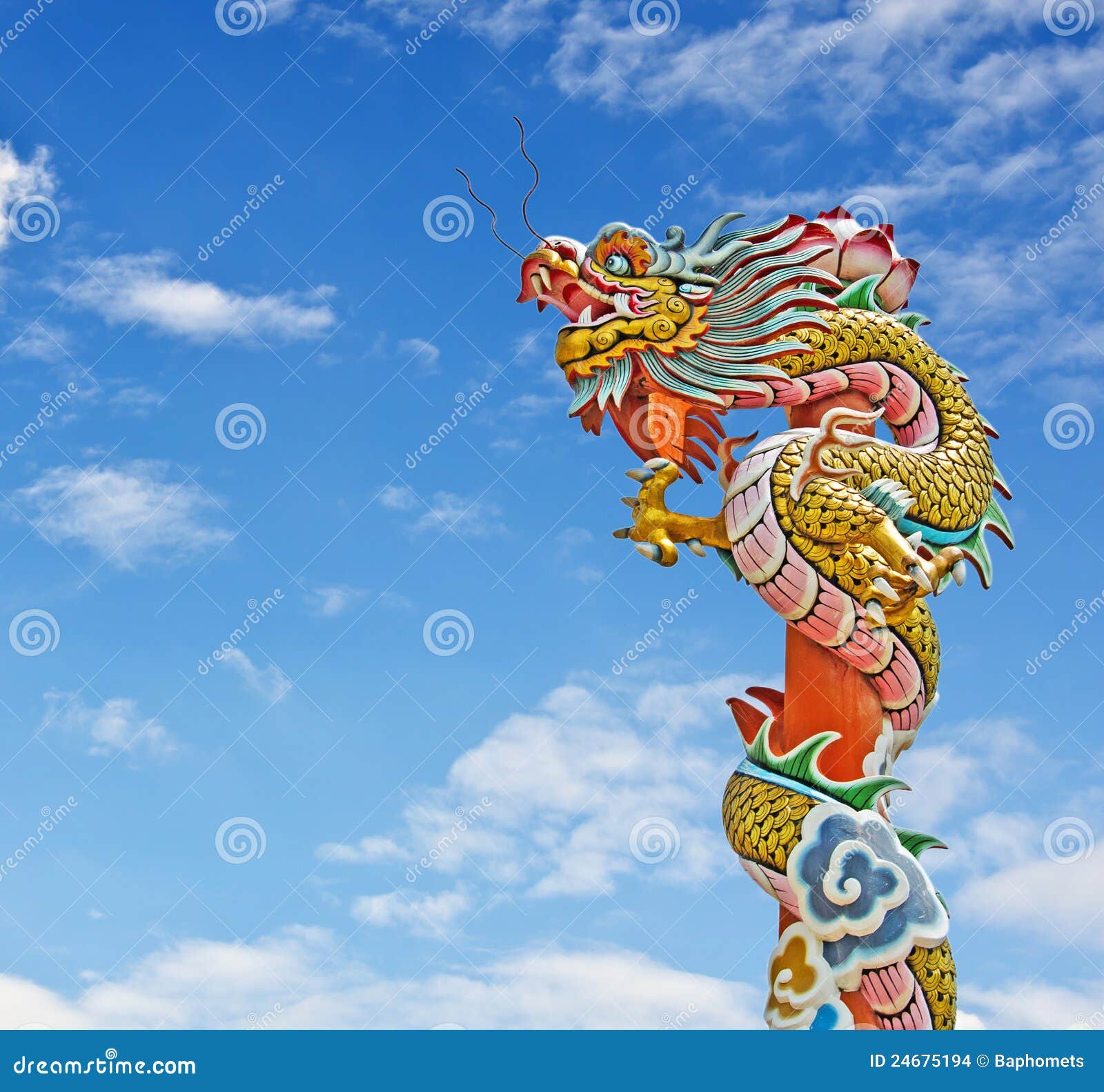 Chinese dragon statue stock photo. Image of noble, lucky - 24675194