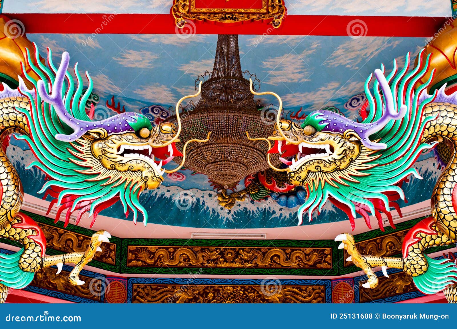 Chinese dragon statue stock photo. Image of holy, decorative - 25131608