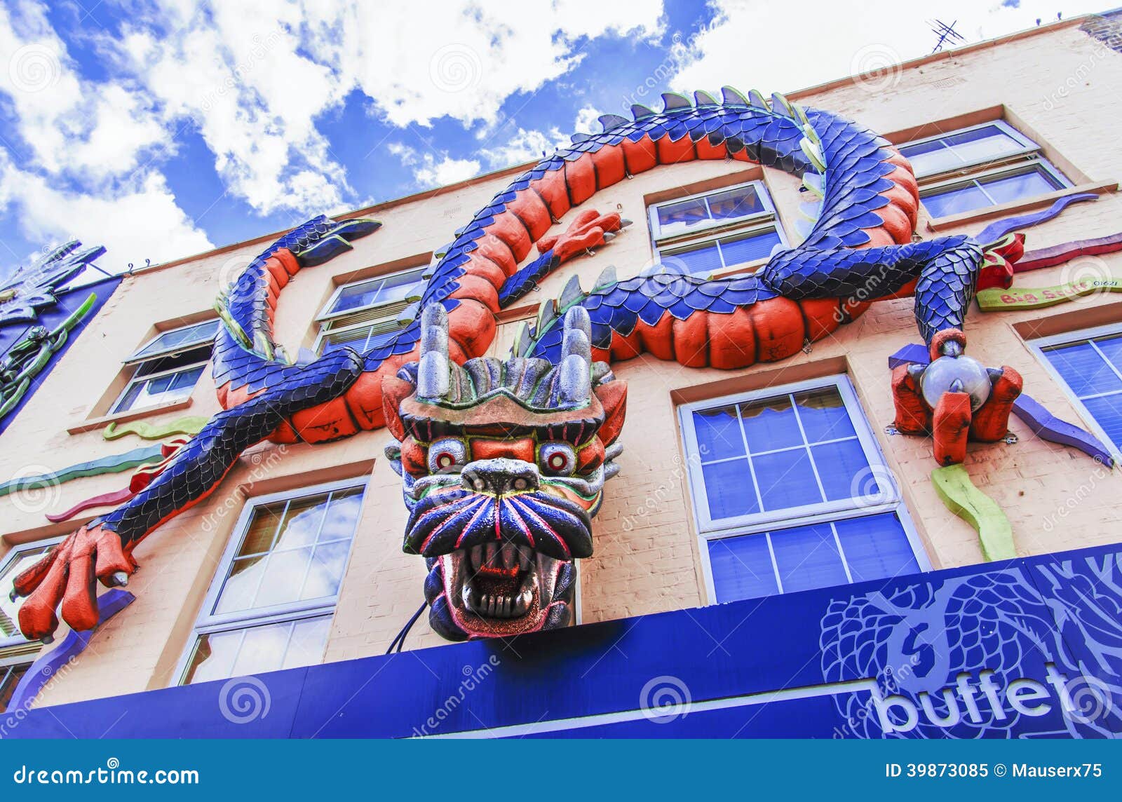 Chinese Dragon stock image. Image of building, dragon - 39873085