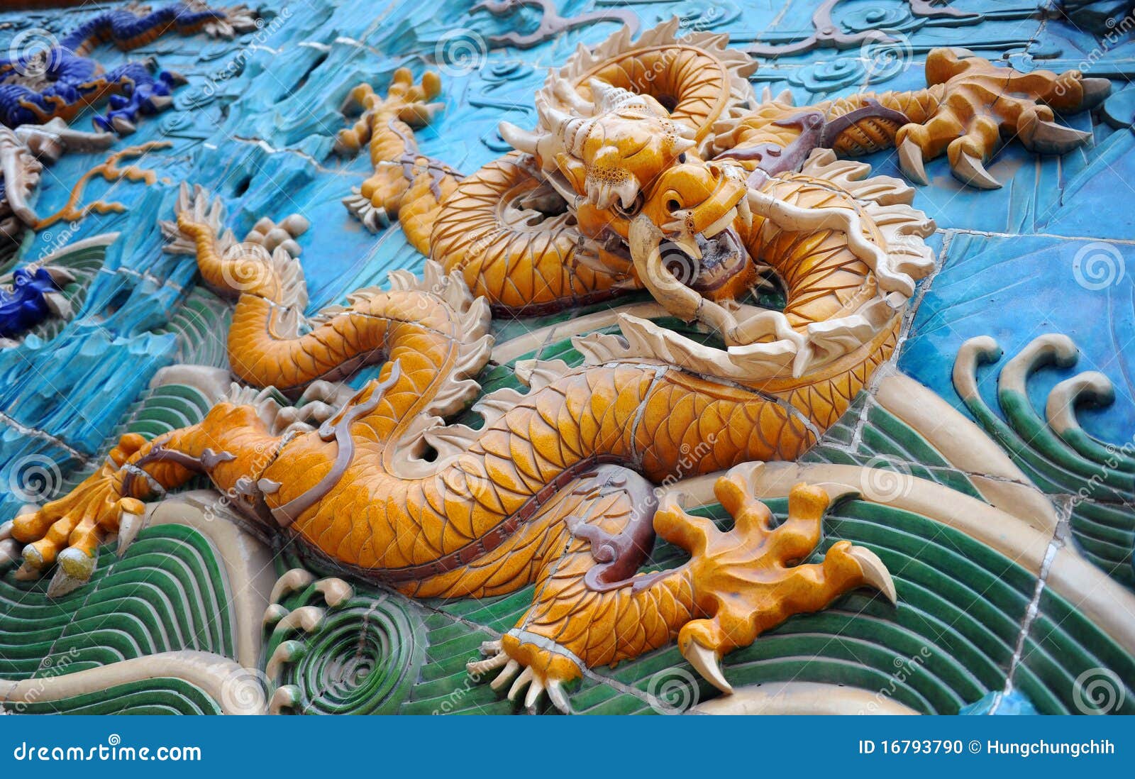 Chinese Dragon, Symbol of Power Stock Photo - Image of forbidden, blue ...