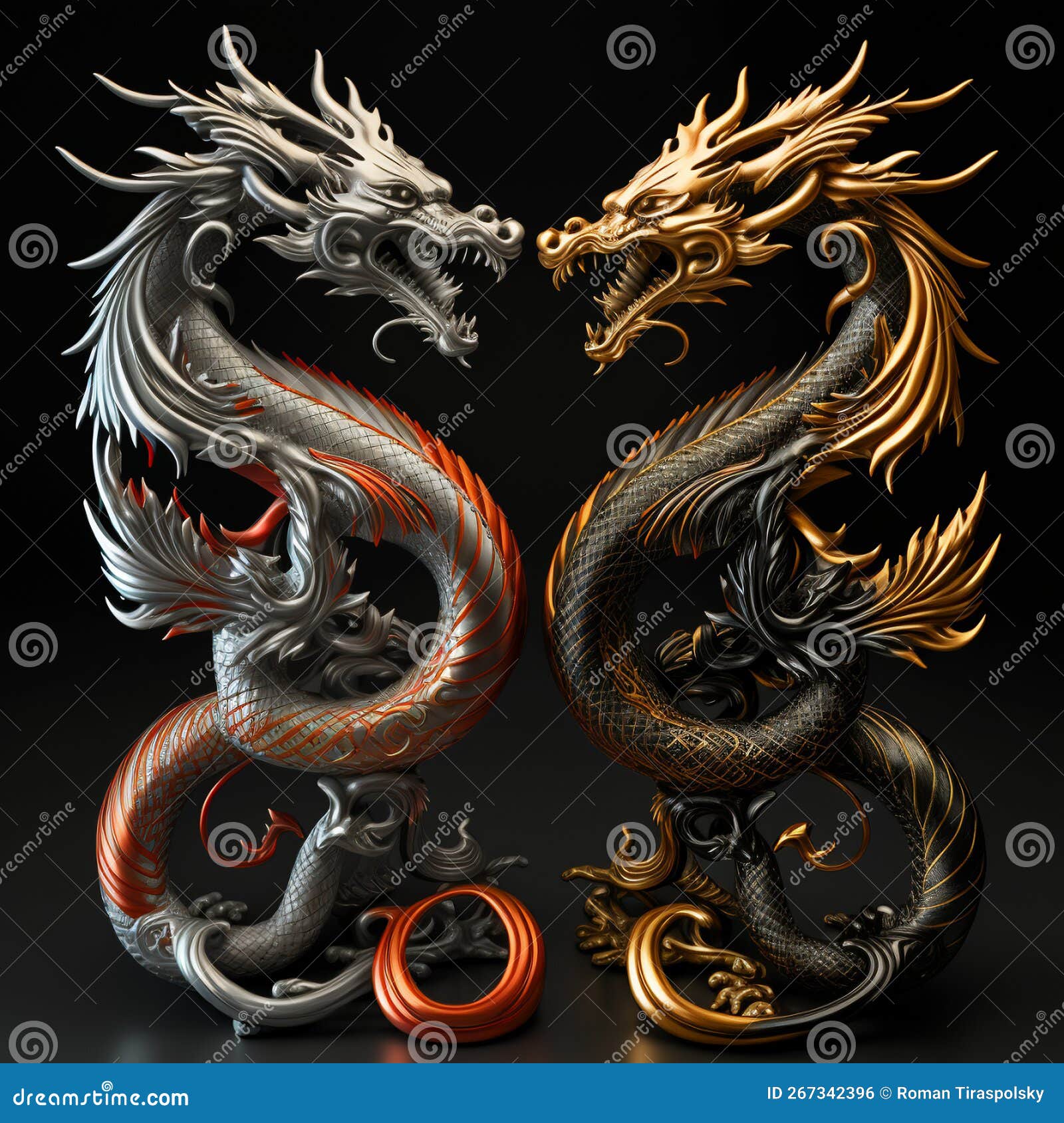 Chinese Dragons Illustration | CartoonDealer.com #267342397