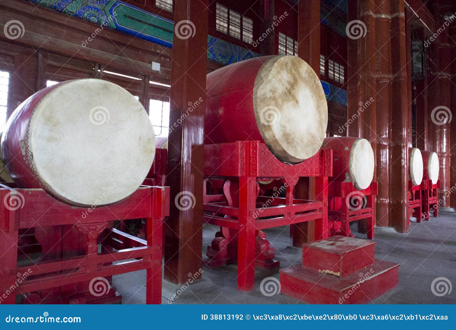 Chinese drums stock photo. Image of percussion, hall - 38813192