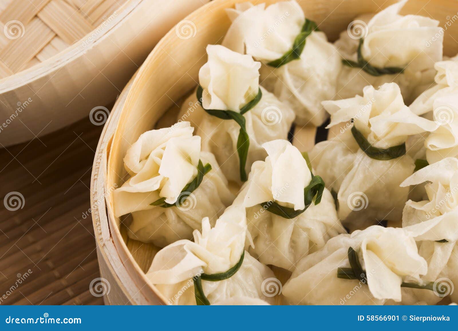 Chinese Dumplings in Bamboo Steamers Stock Image - Image of asian, east ...